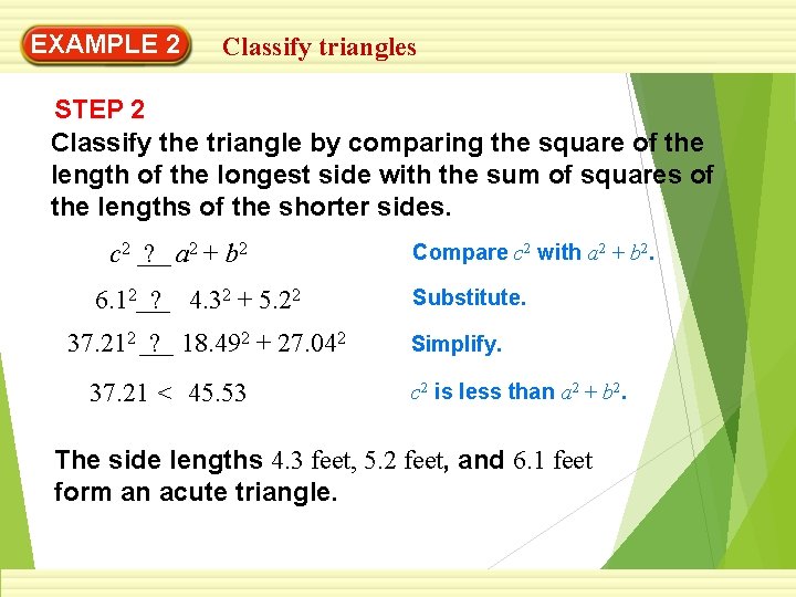 7 2 Converse of the Pythagorean Theorem Objective