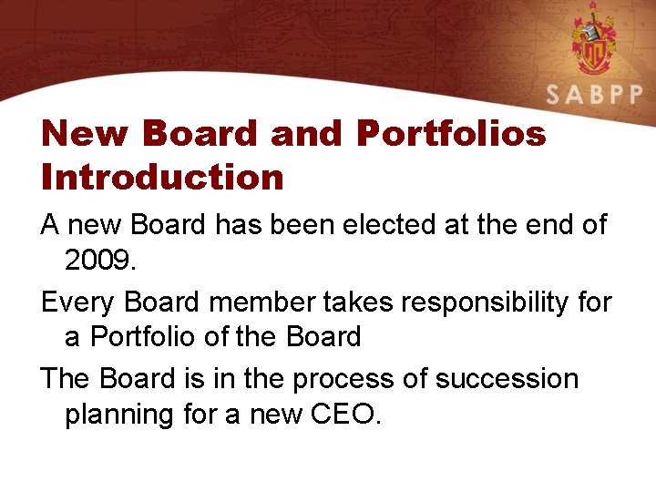 THE SOUTH AFRICAN BOARD FOR PEOPLE PRACTICES SABPP