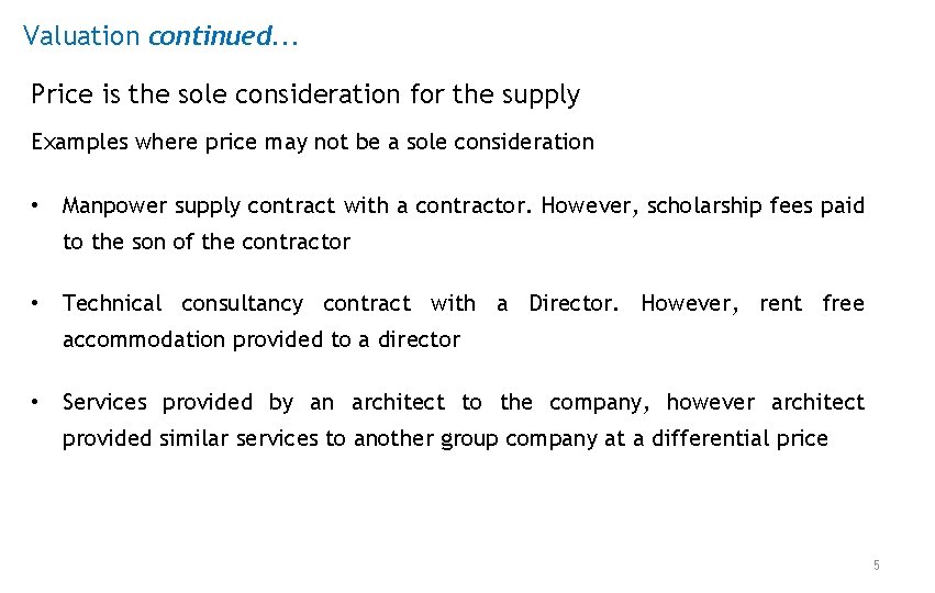 GOODS AND SERVICE TAX Valuation 22 07 17