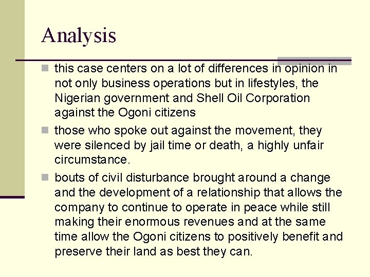 Shell Oil in Nigeria Bonny Island LNG plant