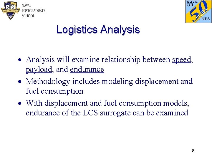 Logistics Analysis of the Littoral Combat Ship David