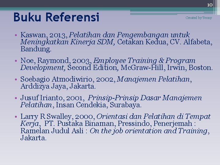 Pengenalan mata kuliah PELATIHAN PENGEMBANGAN SUMBER DAYA MANUSIA