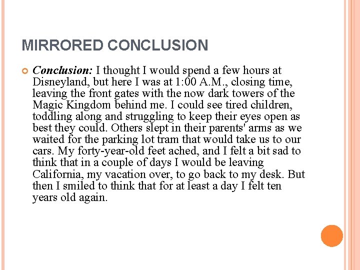 STRATEGIES FOR WRITING A CONCLUSION Amy E Beddoe