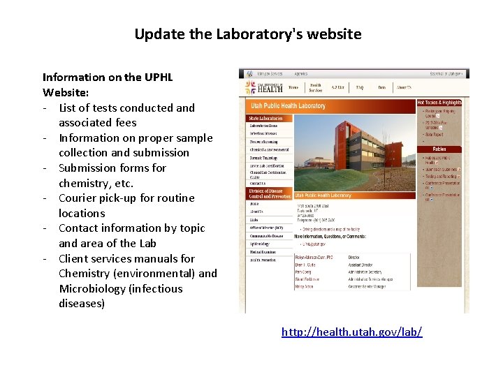 Utah Public Health Laboratory Customer Service Quality Improvement