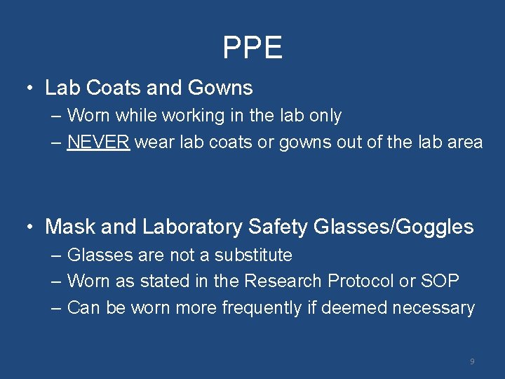 Infection Prevention and Control in Laboratory Research 2017