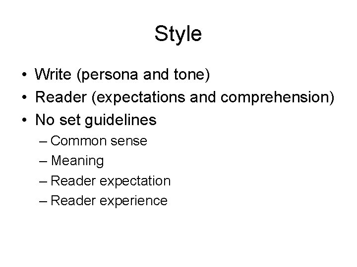 Comprehensive Editing Purpose Improve writing and design Improve