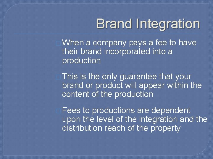 Product Placement Sports and Entertainment Marketing Product Placement