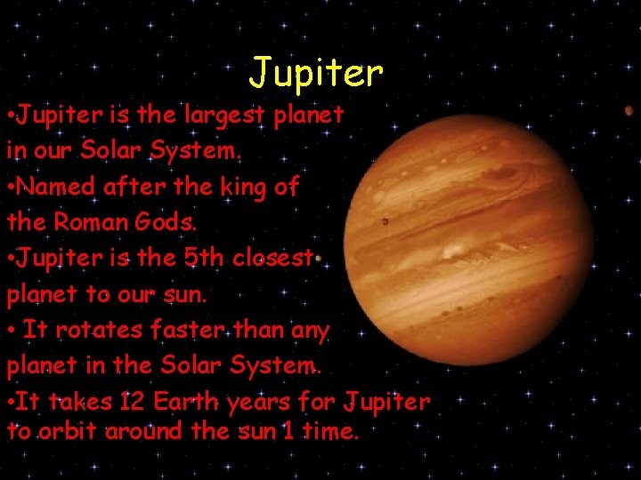 The Planets in Our Solar System 1 2