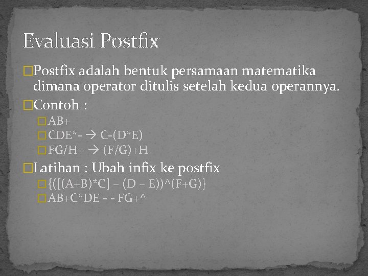 Pertemuan 7 stack Struktur Data Majemuk Linear Stack