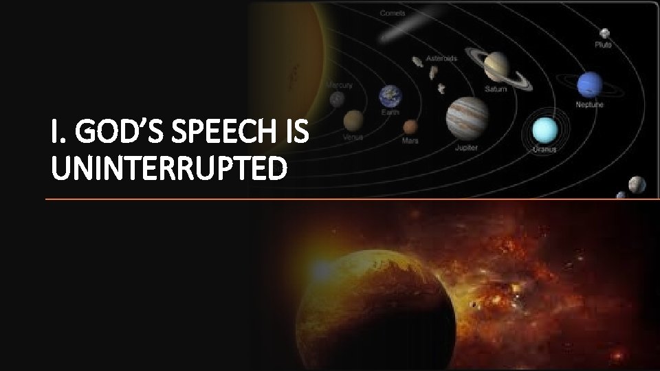 GOD SPEAKS THROUGH HIS CREATION Text Psalm 19