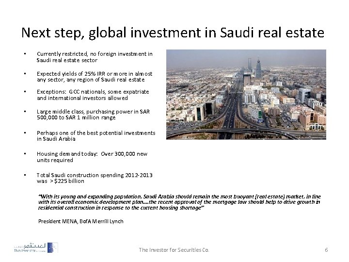 Focus Session on Country Investment Prospects Saudi Arabia