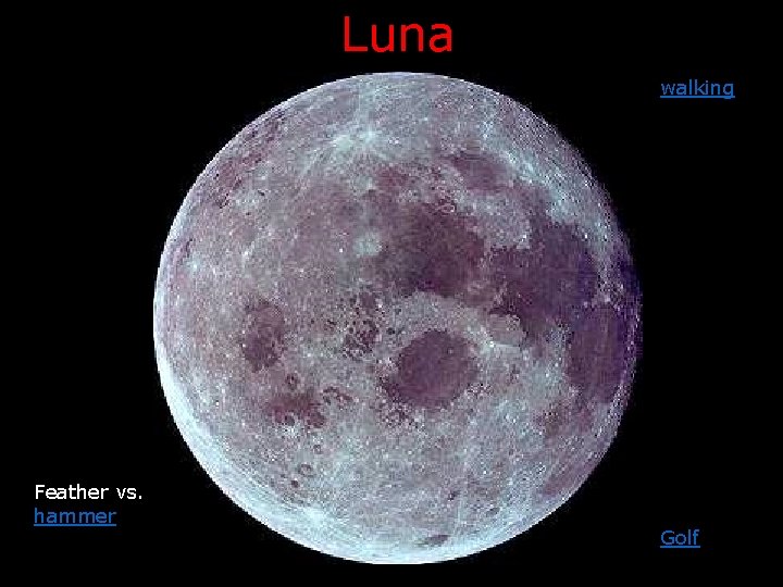 Luna walking Feather vs hammer Golf Moon Size