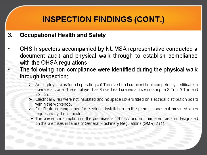 DEPARTMENT OF LABOUR PROGRESS REPORT TO THE PORTFOLIO