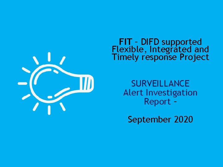 FIT DIFD supported Flexible Integrated and Timely response