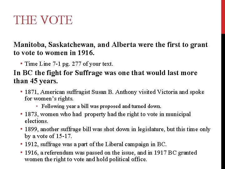 DISCRIMINATION AND STRUGGLE WOMENS SUFFRAGE AND NATIVE RIGHTS