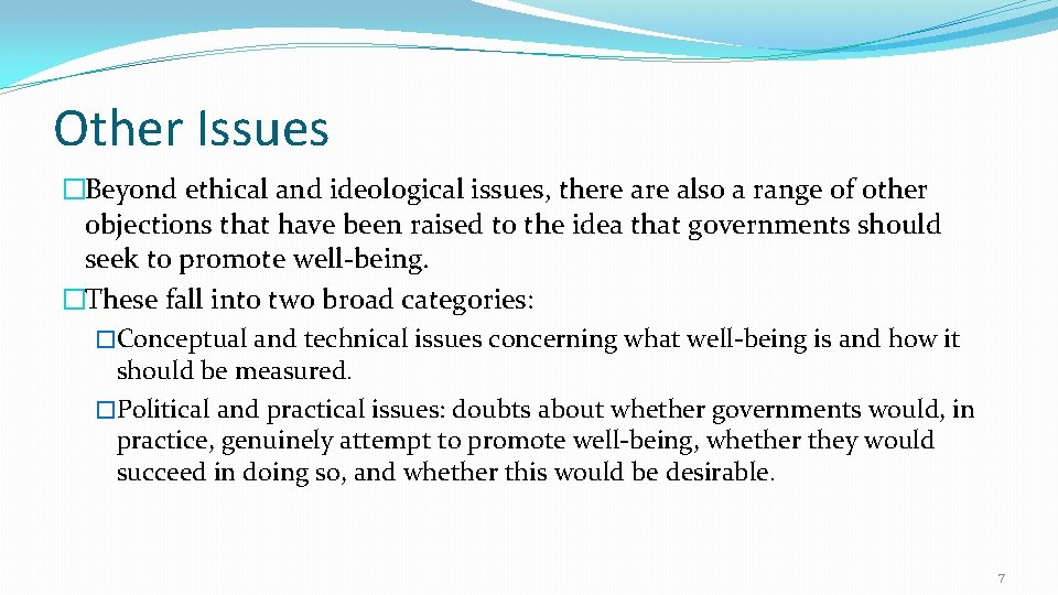 The Proper Role for Wellbeing in Public Policy