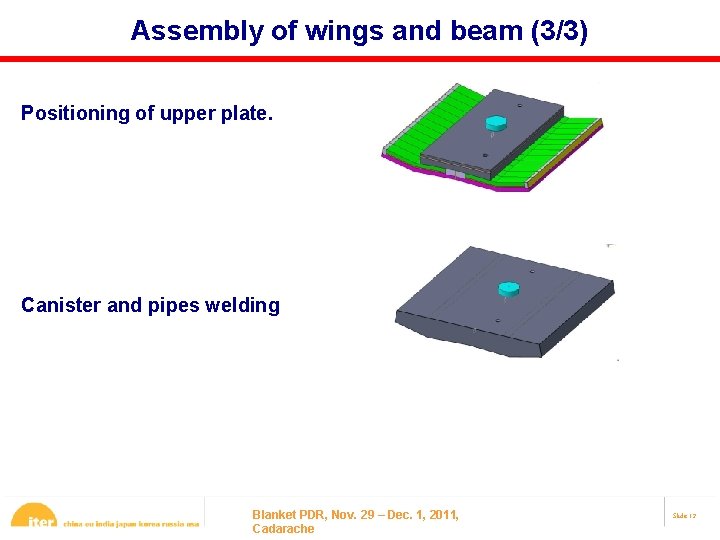 First Wall Panel Overview Typical Dimensions and weight