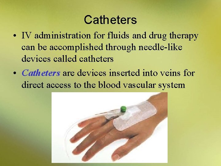Chapter 8 Continued Parenterals Intravenous Preparations The IV