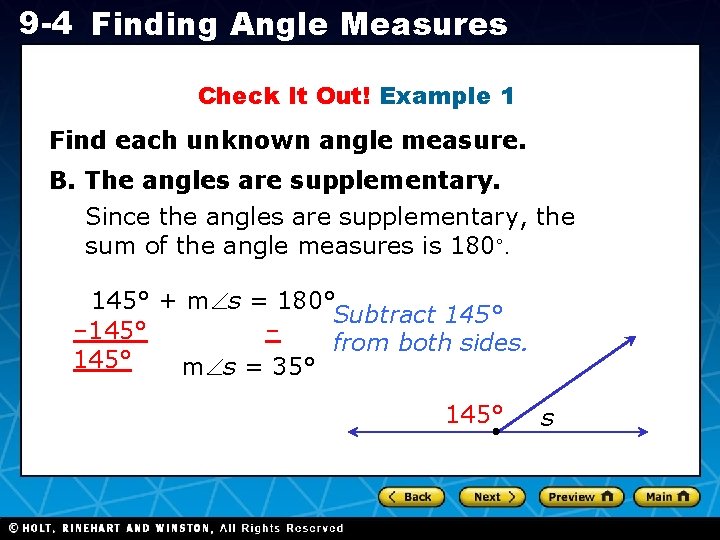 9 4 Finding Angle Measures California Standards MG