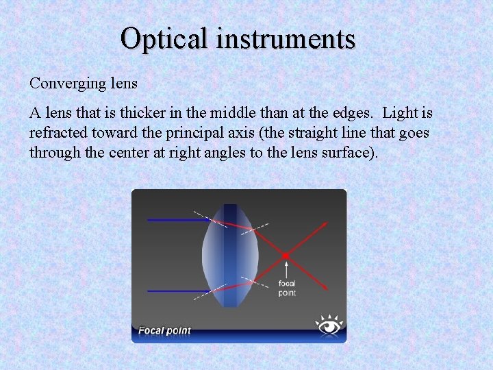 Imaging A lens with front and back curved