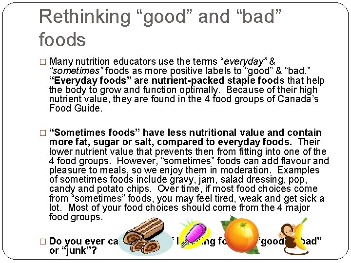 Planning 10 Nutrition Making the Rainbow Meaningful Activity