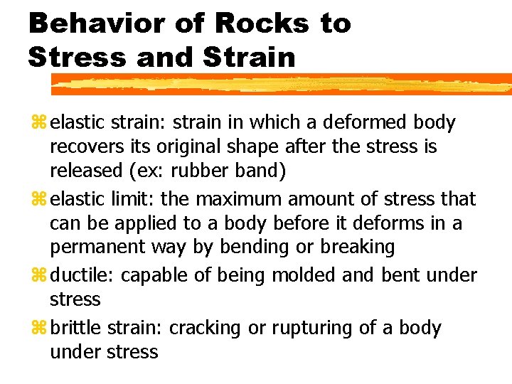 Geologic Structures Prepared by Betsy Conklin for Dr