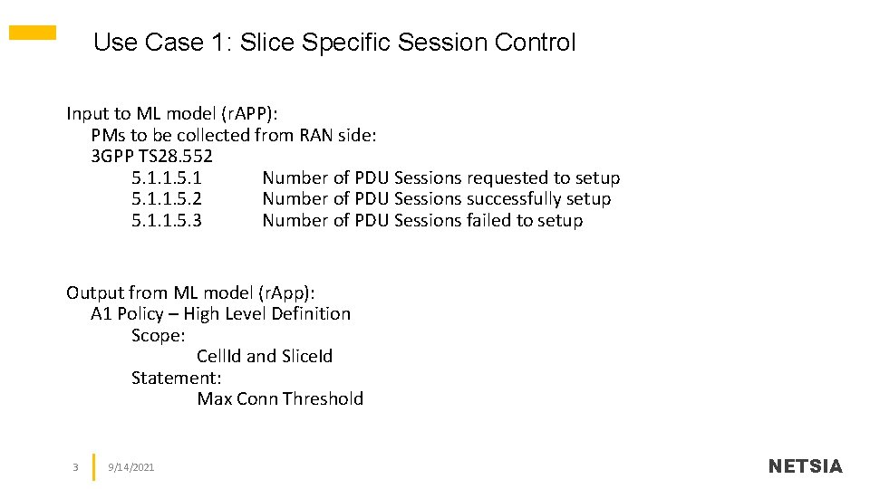 ORAN ONAP RAN Slicing Use Case Proposals 1