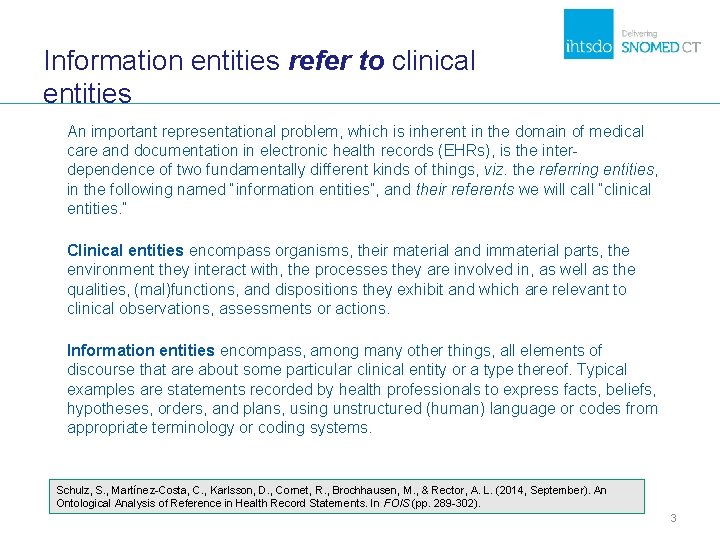 Observable entities and Clinical findings Some thoughts for