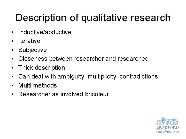 Qualitative Research 1 Dr Shona Bettany Lecture Objectives