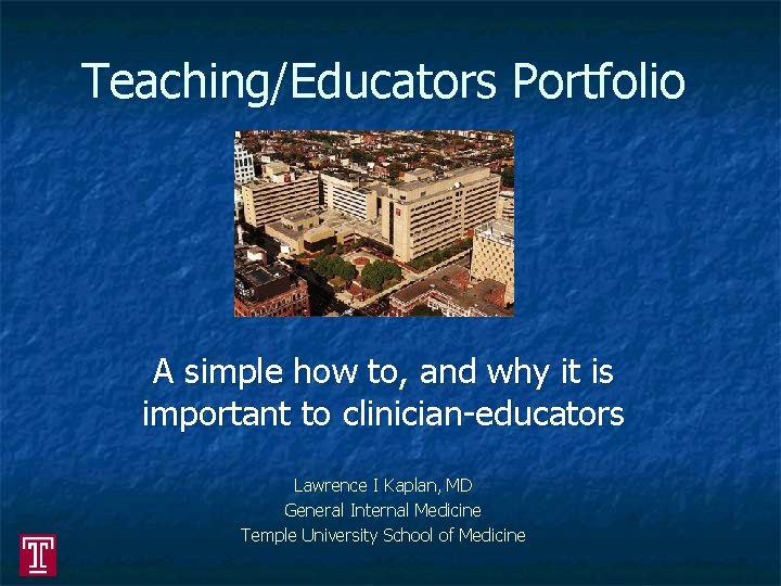 TeachingEducators Portfolio A simple how to and why