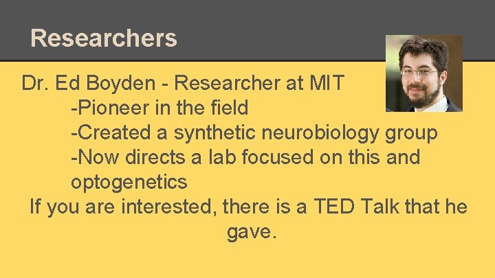 Synthetic Neurobiology Advait Patil Background Each cubic millimeter