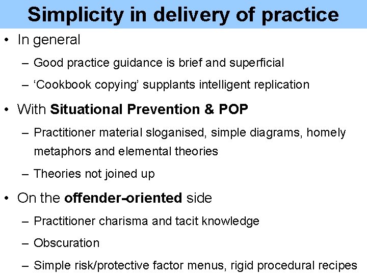 Lets face it crime prevention is complex Keynote