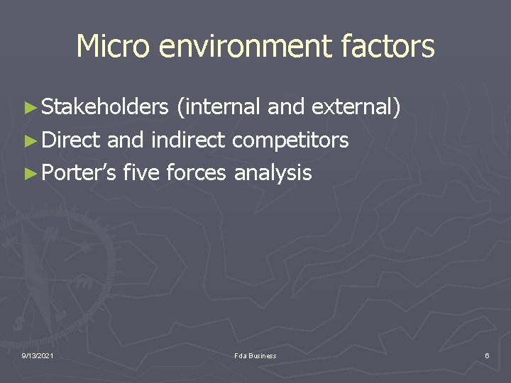 Unit 3 Marketing Understanding macro and micro environments