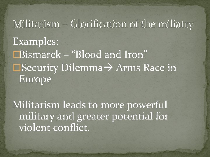 Introduction to World War I WWI is aboutrising