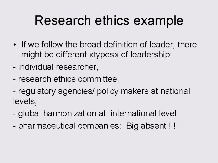 Bioethics and Responsible Leadership Dr Florencia Luna FLACSOCONICET