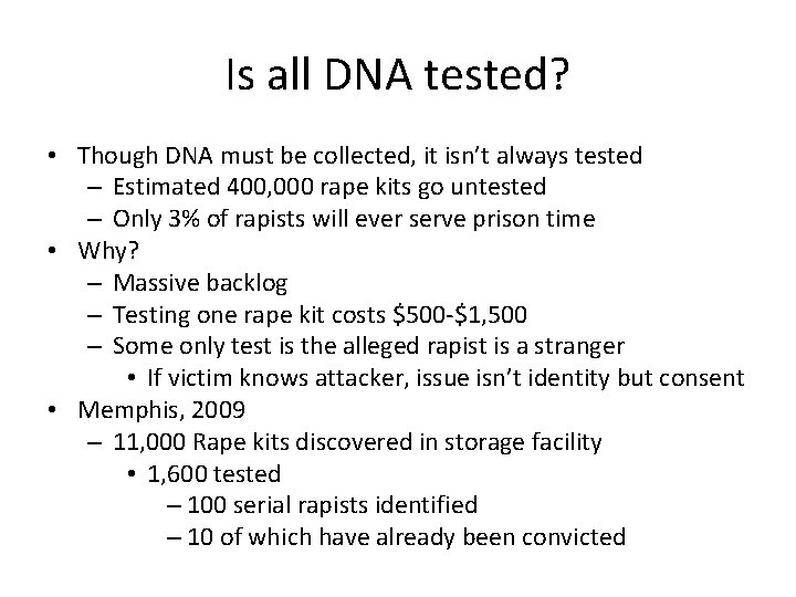 Innocence Project DNA Testing in Forensics DNA testing