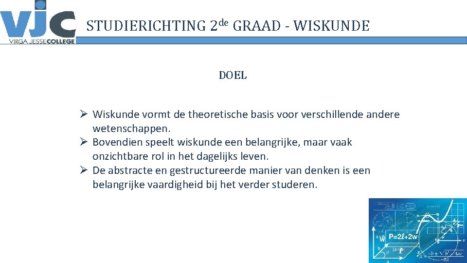 STUDIERICHTING 2 de GRAAD 4 of 5 uur
