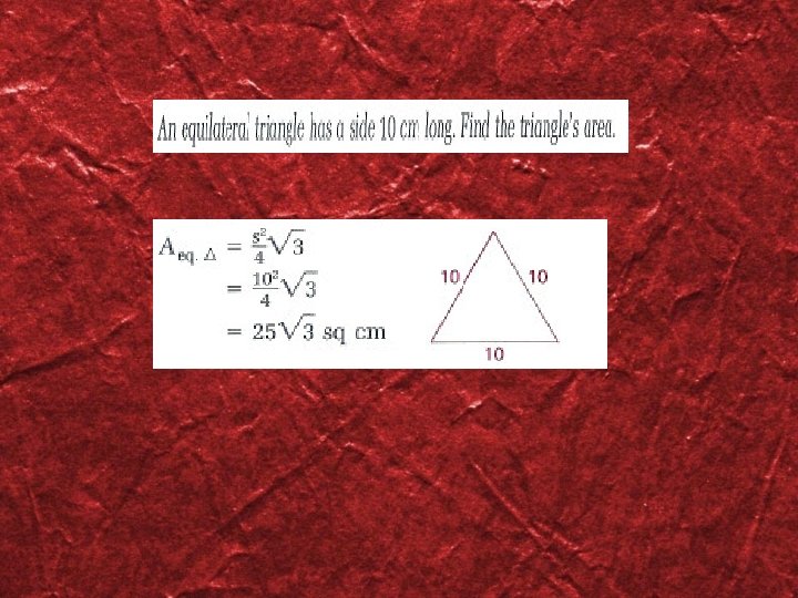 11 5 Areas of Regular Polygons Equilateral Triangle