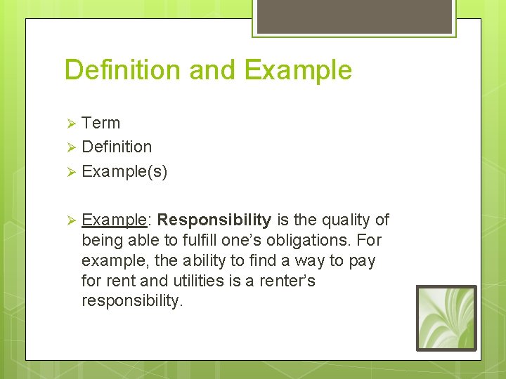 Chapter 4 Patterns of organization Blue Book Entry