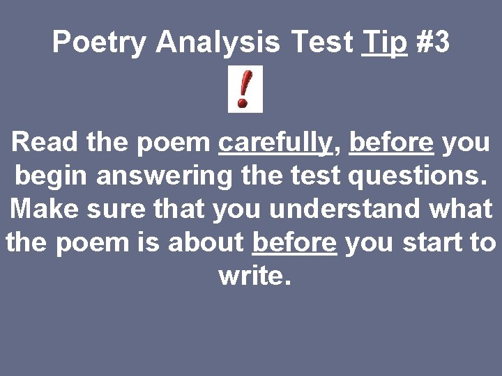 17 Tips for your Poetry Analysis Test Strategies
