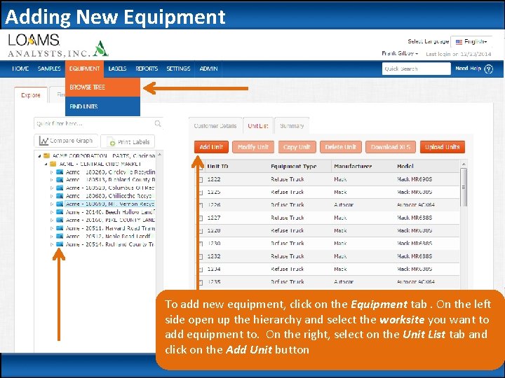 Quick Start Guide Adding Mobile Equipment Learn How