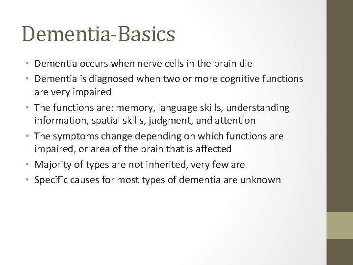 How Does Dementia Affect the Brain and its