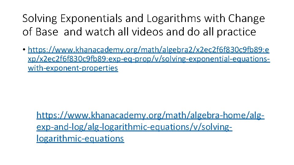 AFM Exponential Functions Introduction Watch all videos on