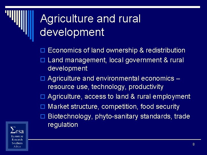 Public Economics South African research topics Andrew Donaldson