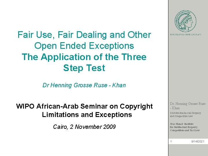 Fair Use Fair Dealing and Other Open Ended