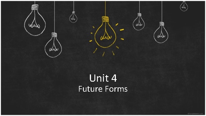Unit 4 Future Forms Introduction In English there