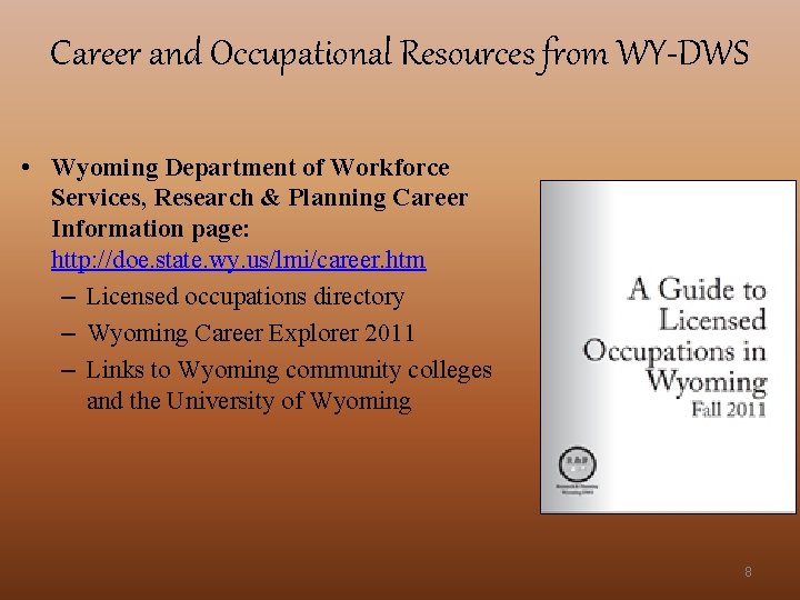 Wyoming Department of Workforce Services Research Planning Labor