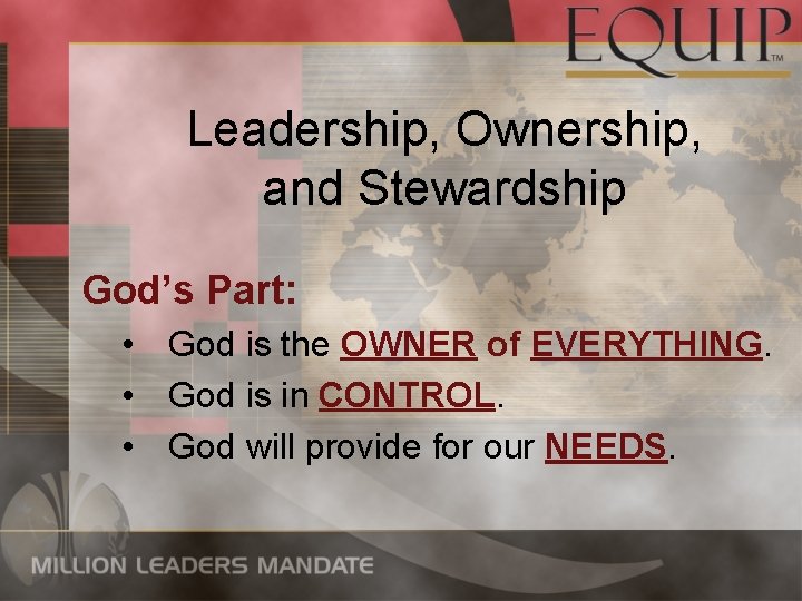 Million Leaders Mandate Notebook Five Leadership is Stewardship