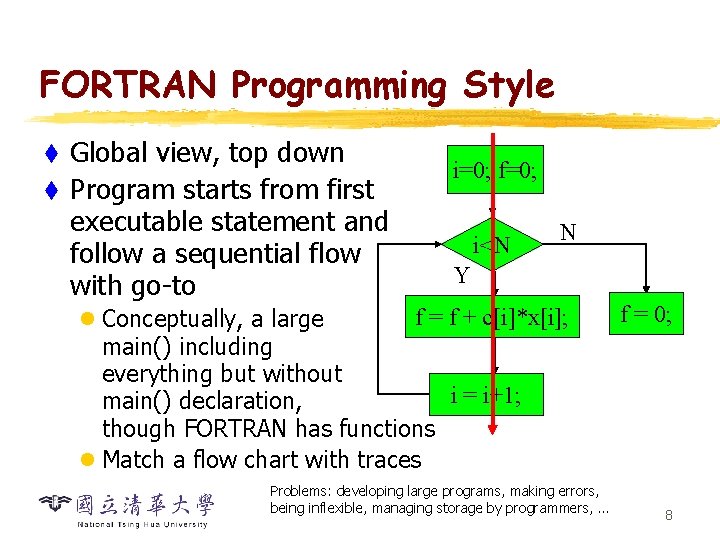 CS 2403 Programming Languages Evolution of Programming Languages