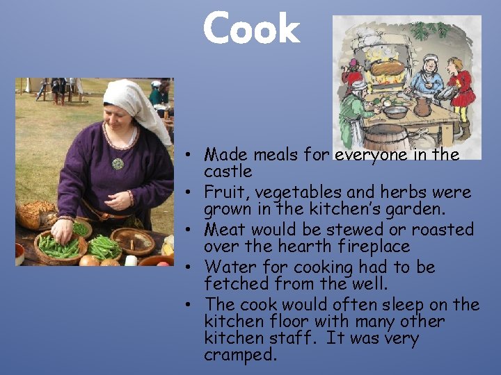 What jobs did people do in castles What